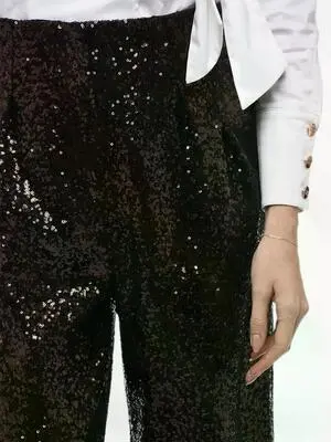 IN THE MOOD FOR LOVE Sequined Wide-leg Trousers