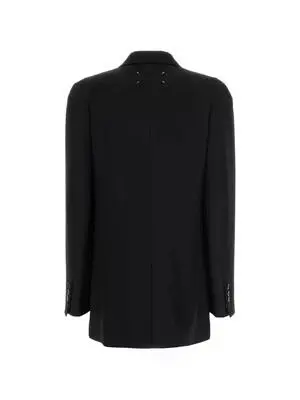 MAISON MARGIELA Double-breasted Wool Blazer - Black