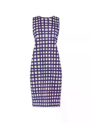 Issey Miyake Basket Sleeveless Midi Dress - Blue