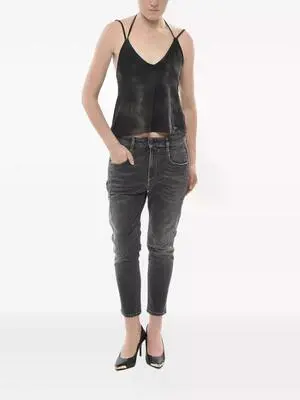 DIESEL® Faded Effect V-neck Halter Top