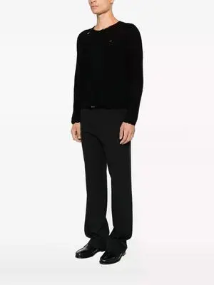 SECOND / LAYER Distressed Sweater - Black