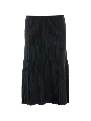 Elisabetta Franchi Pleated Knitted Midi Skirt