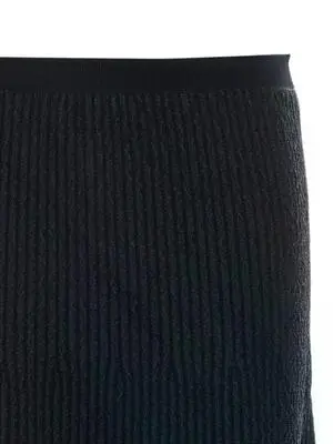 Elisabetta Franchi Pleated Knitted Midi Skirt