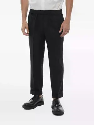 Neil Barrett Elasticated-waistband Slim-fit Trousers - Black