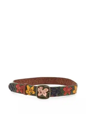Dsquared2 Floral Leather Belt - Brown