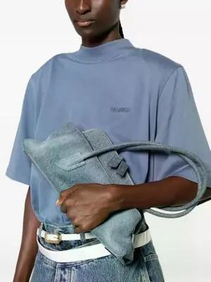 Attico Denim-effect Shoulder Bag - Blue