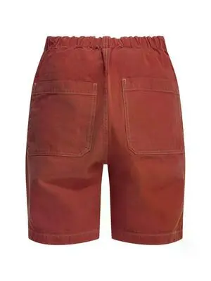 Kapital Contrast-stitch Multi-pocket Shorts - Red