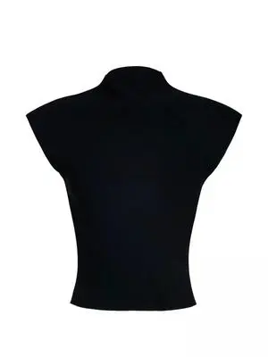 A.W.A.K.E. Mode Knitted High Neck Sleeveless Top