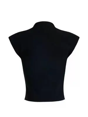 A.W.A.K.E. Mode Knitted High Neck Sleeveless Top