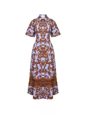 Clea Taliah Maxi Shirt Dress - Brown