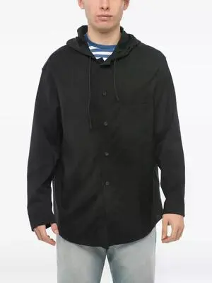 HEVO Hooded Chest-pocket Lightweight Jacket - Black