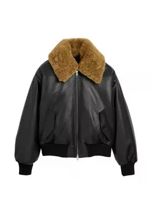AMI Paris Lamb-leather Padded Jacket - Black