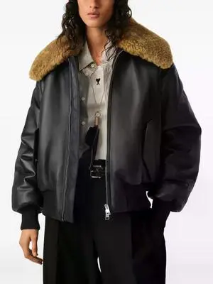 AMI Paris Lamb-leather Padded Jacket