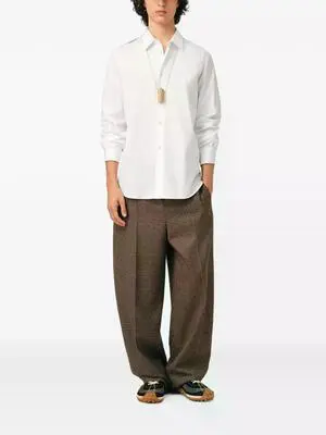 AMI Paris Cotton Shirt With De Coeur - White