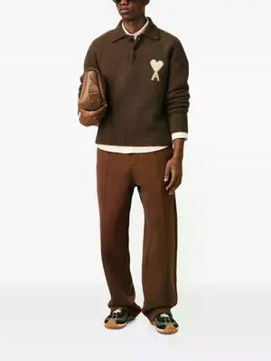 AMI Paris Alpaca Polo With De Coeur