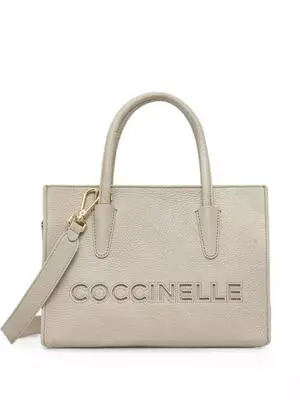 COCCINELLE Small Milsa 26 Logo-debossed Tote Bag - Neutrals
