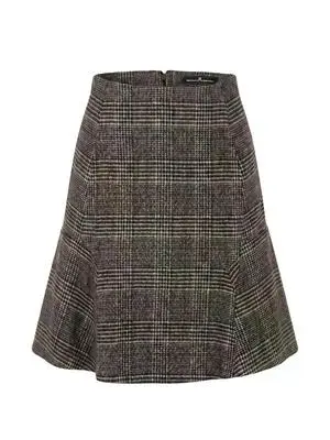 Ermanno Scervino Prince Of Wales-check Wool Mini Skirt - Brown