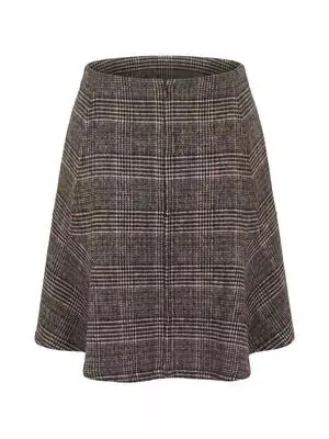 Ermanno Scervino Prince Of Wales-check Wool Mini Skirt - Brown