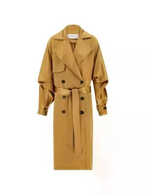 FERRAGAMO Satin Trench - Brown