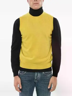Malo Sleeveless Knitted Vest - Yellow