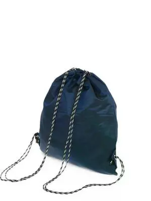 Neil Barrett Lightning-bolt Patch Drawstring Backpack - Blue