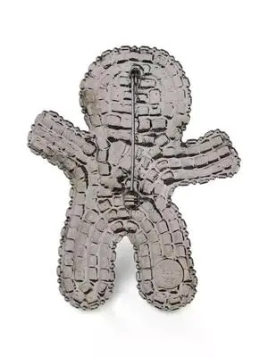 Lisa C Crystal Embellished Gingerbread Brooch