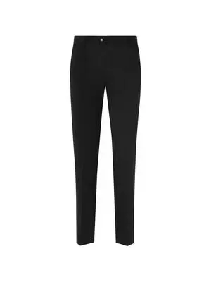 Dolce & Gabbana Logo-plaque Tailored Trousers - Black