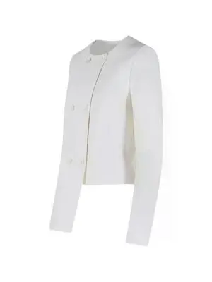 COURREGES Double-breasted Ribbed-panel Jacket