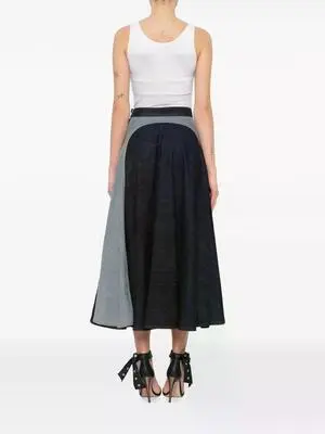 LANVIN Panelled Midi Denim Skirt