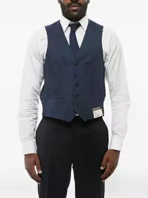 Corneliani Leader Wool Waistcoat - Blue