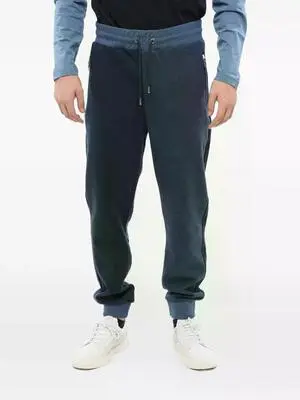 EDEN PARK Two-tone Drawstring-waist Track Pants - Blue