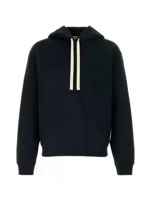 JIL SANDER Drawstring-hood Hoodie - Black