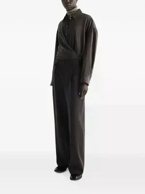 LEMAIRE Wrap-style Long-sleeve Shirt - Brown