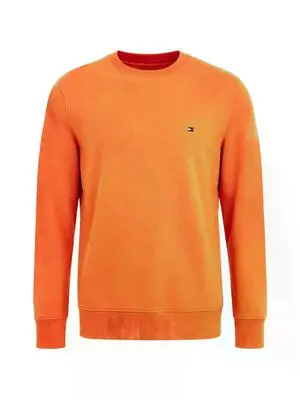 Tommy Hilfiger Logo-embroidered Cotton Sweater - Orange