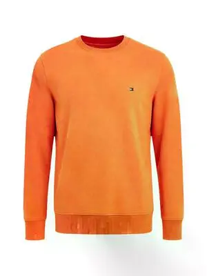Tommy Hilfiger Logo-embroidered Cotton Sweater - Orange