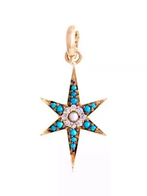 STORROW JEWELRY Turquoise And Pearl Charm Necklace