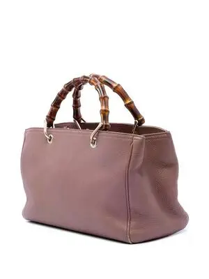Gucci 2016-2026 Medium Calfskin Bamboo Shopper Satchel - Pink
