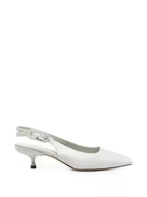 SERGIO MORETTI FIRENZE Pointed-toe Slingback Pumps - Grey