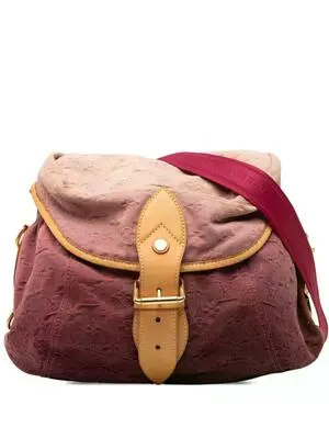 LOUIS VUITTON 2010 Monogram Denim Sunshine Crossbody Bag - Pink