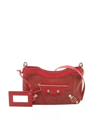 Balenciaga 2012-2013 Lambskin Motocross Giant 12 Hip Crossbody Bag - Red