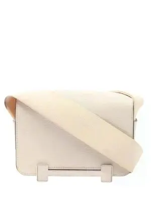 Hermès Chevre Mysore Geta Crossbody Bag - White