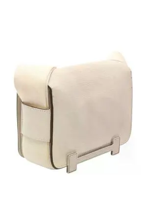 Hermès Chevre Mysore Geta Crossbody Bag - White