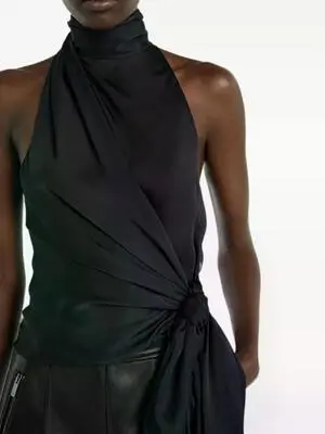 Balmain Open-back Silk-chiffon Top