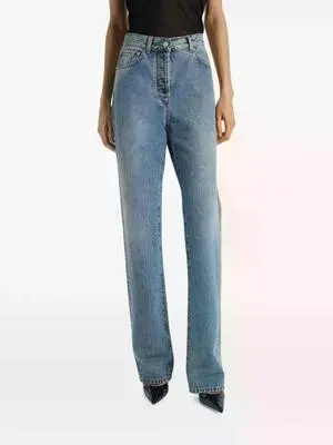 Balmain Straight-leg Faded Denim Jeans
