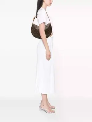 LOUIS VUITTON Monogram Croissant Mm Hobo Bag - Brown