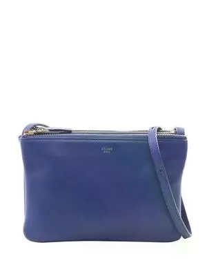Celine 2011-2022 Small Lambskin Trio Crossbody Bag - Blue