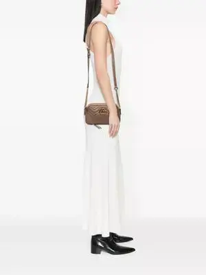 Gucci Gg Marmont Matelassé Leather Crossbody Bag - Brown