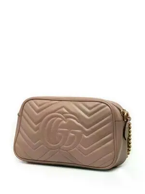 Gucci Gg Marmont Matelassé Leather Crossbody Bag - Brown