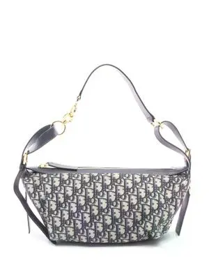Dior 2024-2025 Small Oblique Canvas D Journey Bag Shoulder Bag - Blue
