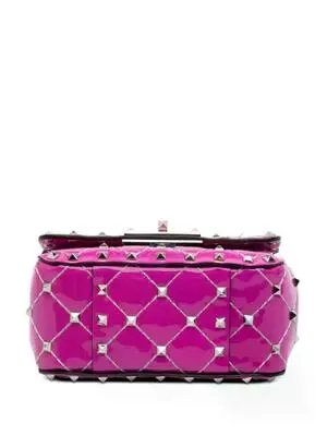 Valentino Garavani 2000-2017 Micro Patent Rockstud Spike Satchel